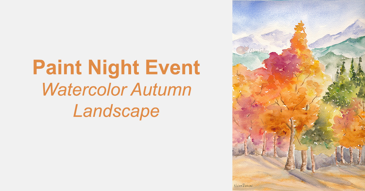 Paint Night-Watercolor Autumn Landscape at LGS Recreation